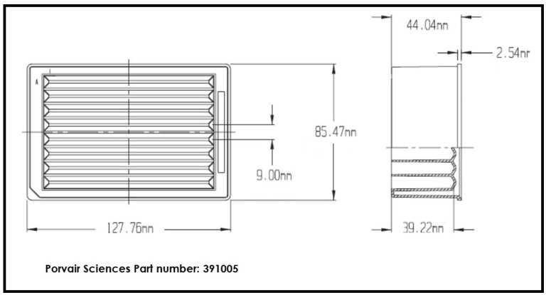 256 ml Reservoir plate: 8 rows V bottom - Porvair Sciences
