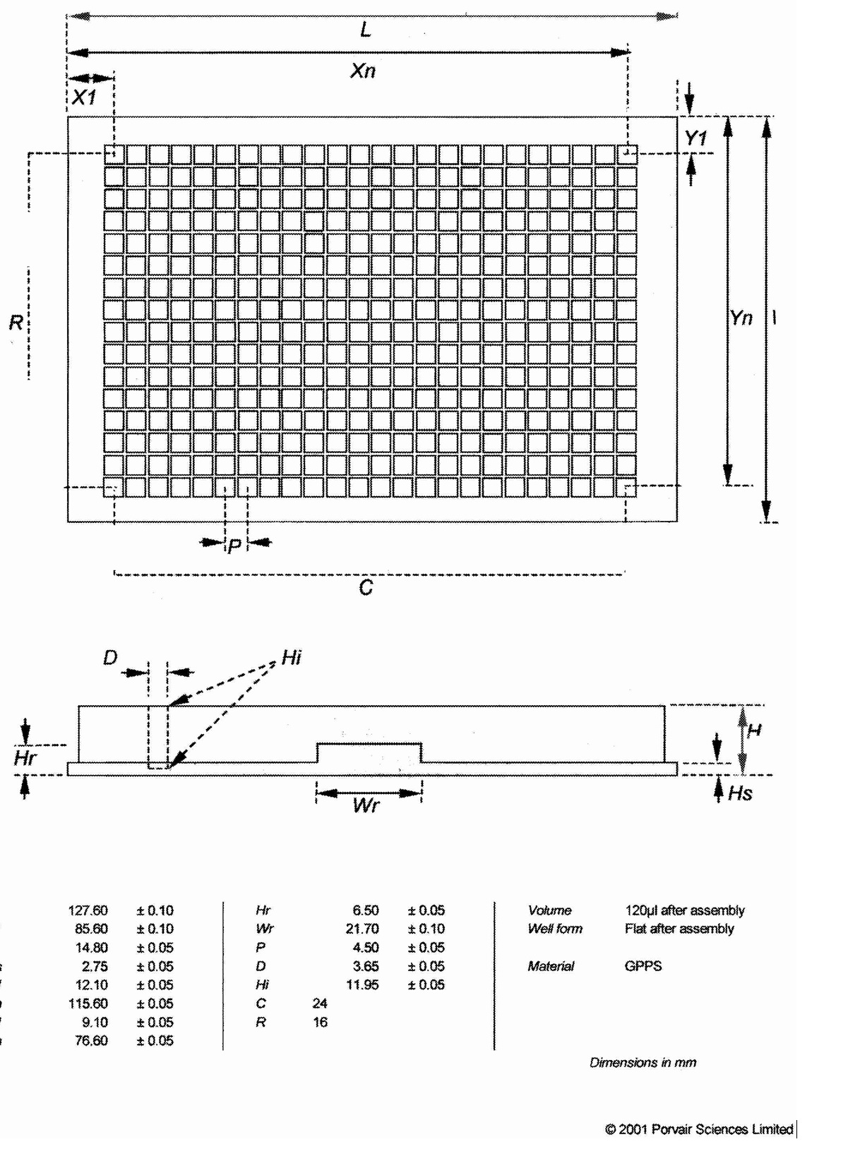 384 Well Black glass bottom assay plate With Lid - Porvair Sciences