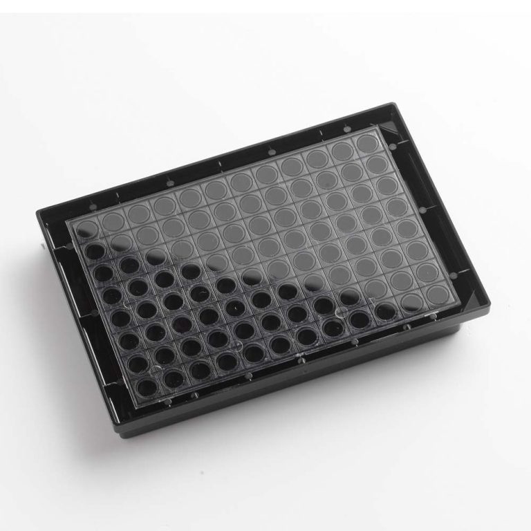 96 Well 350 µl Black Clear F bottom assay plate - Porvair Sciences