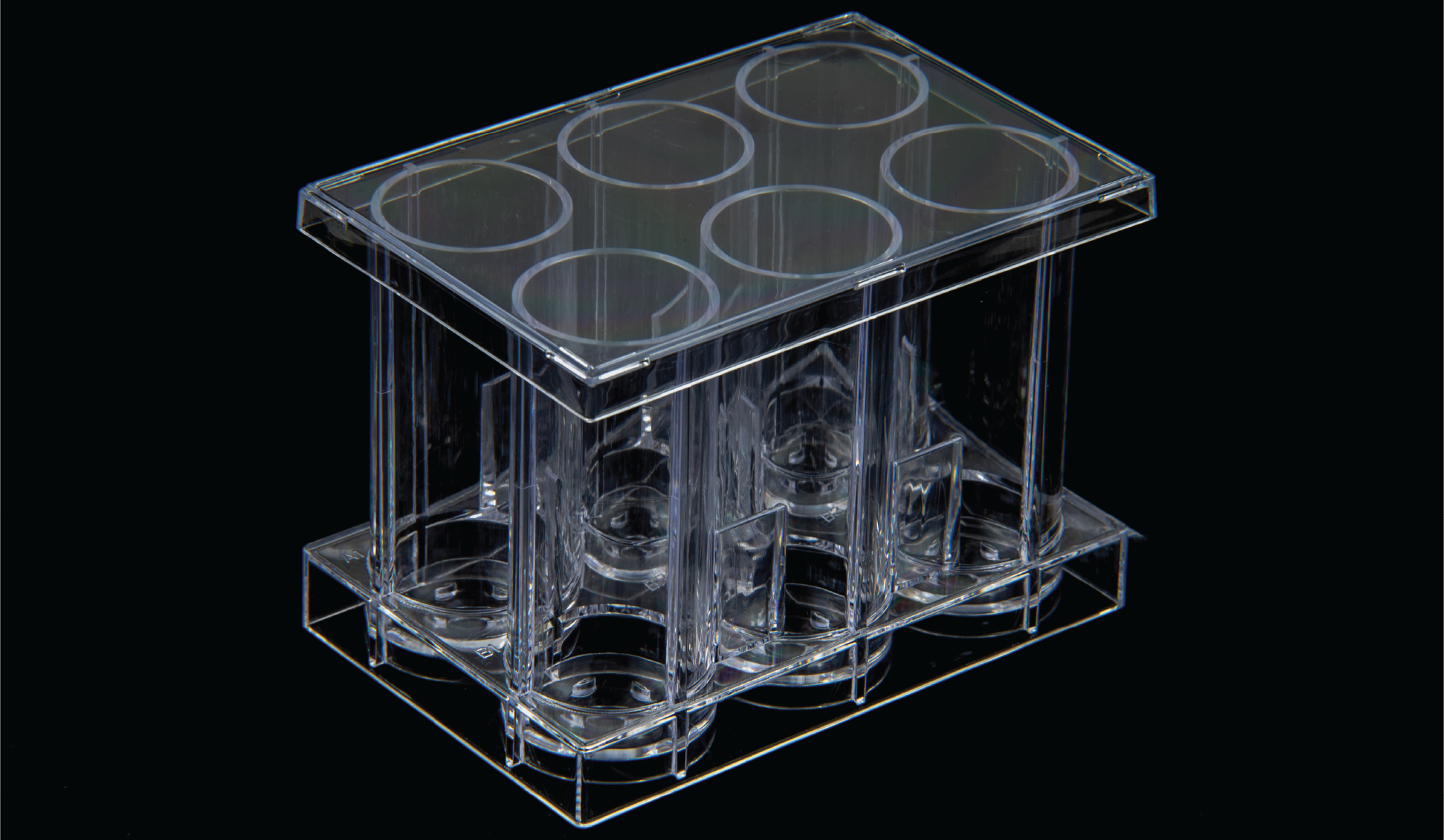 High volume 6 well cell culture plate for simple scale up in life ...